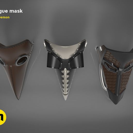 🪖 Plague mask・ 3D File for ・Cults