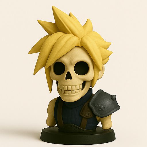 ☁️ Cloud Skull Bust・ STL File for 3D printing・Cults