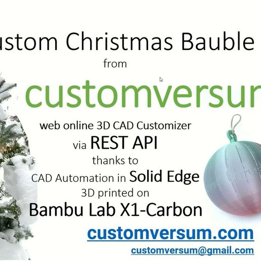 Free 3MF file Customizable Christmas Bauble with Text 3D 🎄 ・3D ...