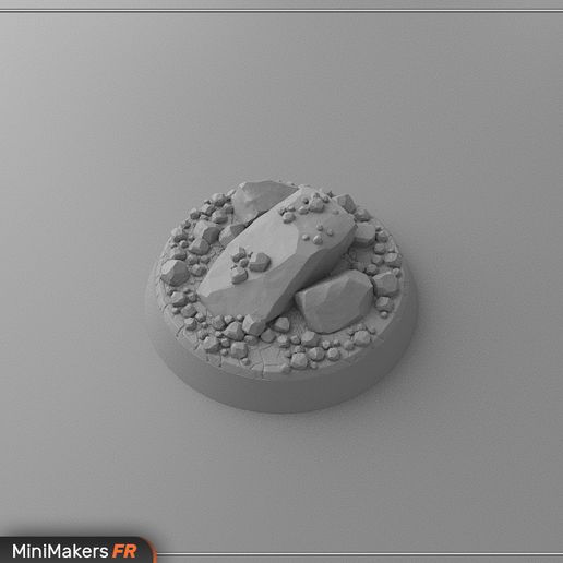 🪨 Base_Rocks - 25mm・Free 3D File for 3D printing・Cults