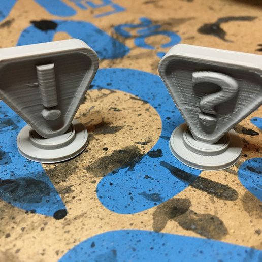 Question Mark and Exclamation Tokens・Free STL File for ・Cults