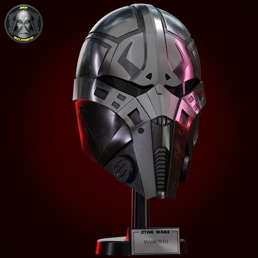 🪖 Mask Sith - Life Size・ 3D File for ・Cults