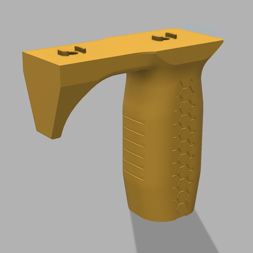 ⚽ Vertical Grip with Handstop MLOK・Free 3MF File for 3D printing・Cults