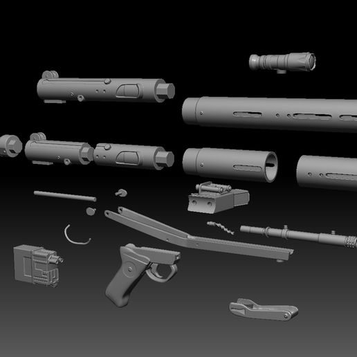 DEATH TROOPER BLASTECH E-11D RIFLE 1:1 scale・ STL File for ・Cults