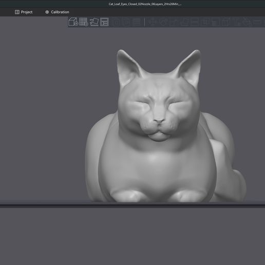 🐱 Cat Loaf (Eyes Closed)・Free STL File for 3D printing・Cults