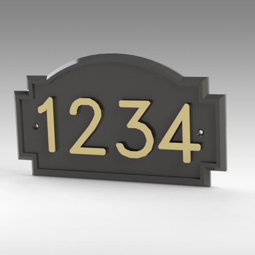 🔢 Address Wall Plate with Custom Numbers・ STL File for ・Cults