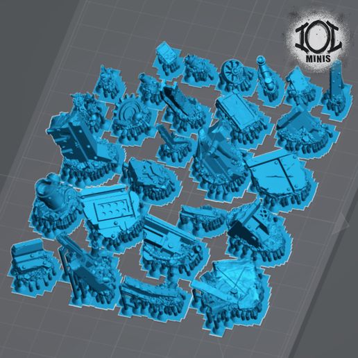 🎲 Wasteland Base Toppers Set 1-6 Bundle. Supportfree/ Presupported Base ...