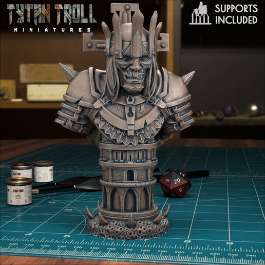 ♟️ Undead Chess Set [Pre-Supported]・ 3D File for ・Cults