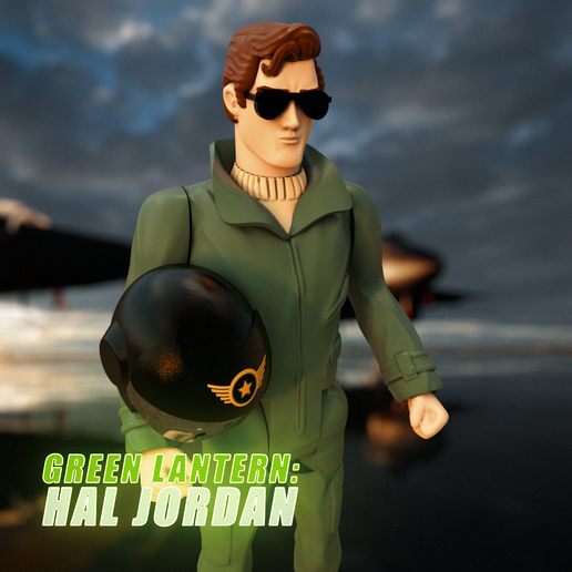 🏮 GREEN LANTERN HAL JORDAN RETRO ACTION FIGURE・ 3D File for 3D printing ...