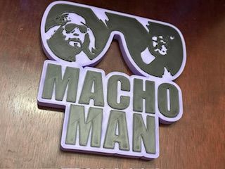 👨 MACHO MAN RANDY SAVAGE (WWE) Logo Display by MANIACMANCAVE3D・3D Print ...