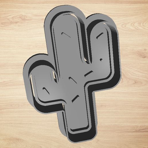 🍪 cookie cutter cactus - cutter and stamp・Free STL File for ・Cults