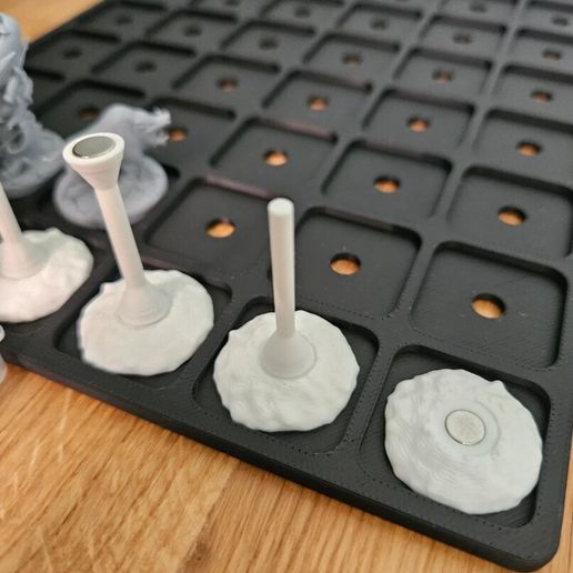 🧲 Height Adjustable Magnetic Flying Bases・ 3MF File for 3D printing・Cults
