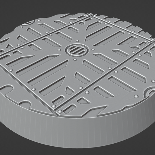 🛰 Gallowdark Space Hulk 32mm Base Toppers・Free 3D File for ・Cults