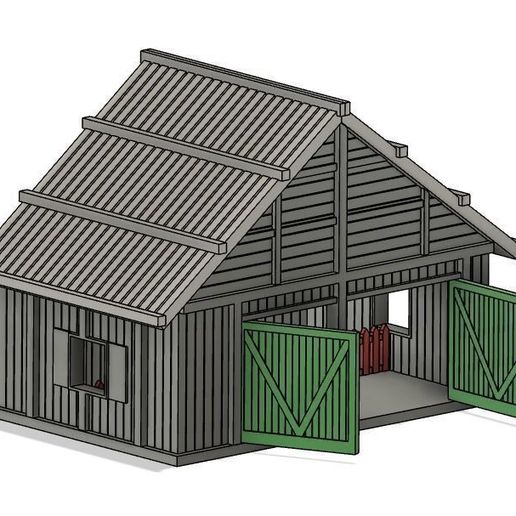 🚜 Timber Farm House - H0 Scale 3D print model・ STL File for 3D printing ...