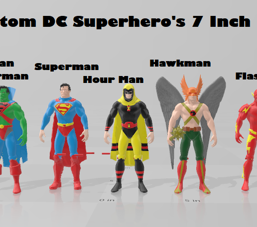 🦸‍♂️ Custom 7 Inch DC Superhero's W/Bonus Figure・Free STL File for ・Cults