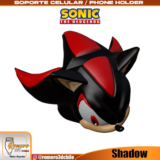 📞 Shadow Sonic Cell Phone Holder / Phone Holder・ STL File for 3D ...
