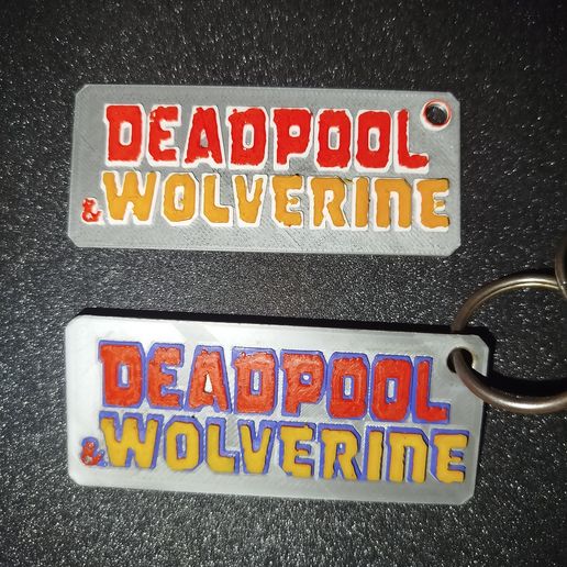 🔑 DEADPOOL AND WOLVERINE KEY CHAIN・Free STL File for 3D printing・Cults