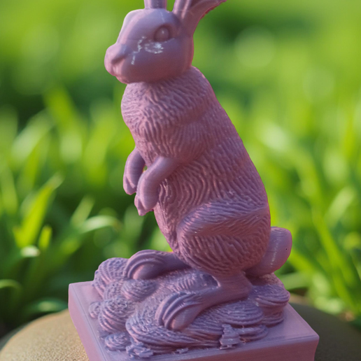 🐇 Cute Rabbit Standing・Free STL File for 3D printing・Cults