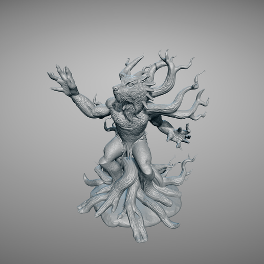 👹 Treant Horror - 28-32mm Fantasy Miniature・ STL File for 3D printing・Cults
