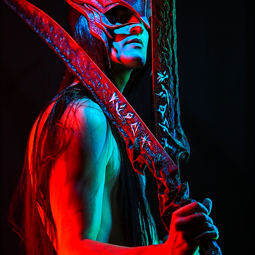 🗡️ Yone Realistic Demon Headpiece - Cosplay de League of Legends・Arquivo STL para Impressão 3D・Cults