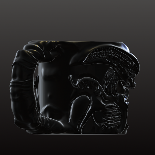 👽 Alien Xeno Mug・ STL File for 3D printing・Cults