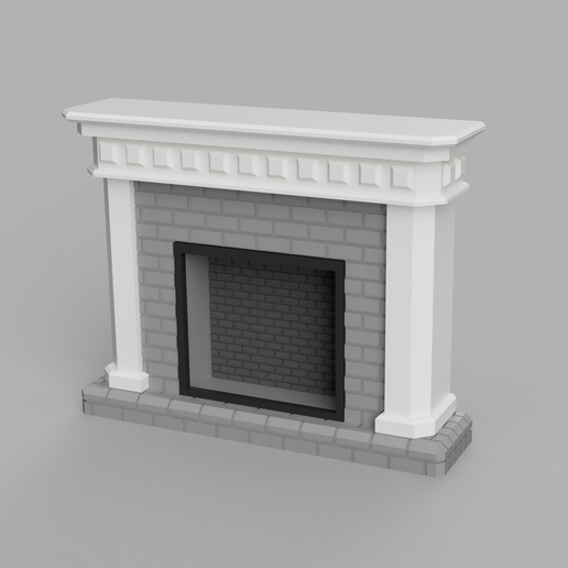 🌆 1/12 Scale Fireplace STL for Dollhouses and Miniature Projects ...
