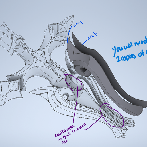 🗡️ Genshin Impact - Absolution・ STL File for 3D printing・Cults