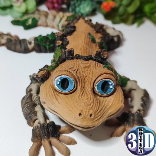 3D-Datei Magic Forest Tree Eidechse, gelenkig, flexibel, Druck an Ort ...