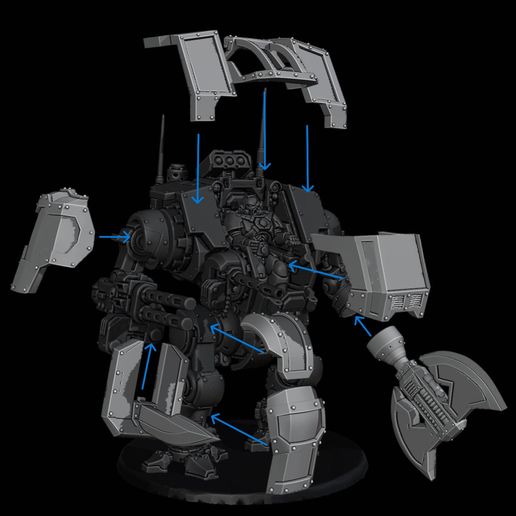 🔫 Invicta Battle Chassis Panel and Weapon Kit・ STL File for 3D printing ...