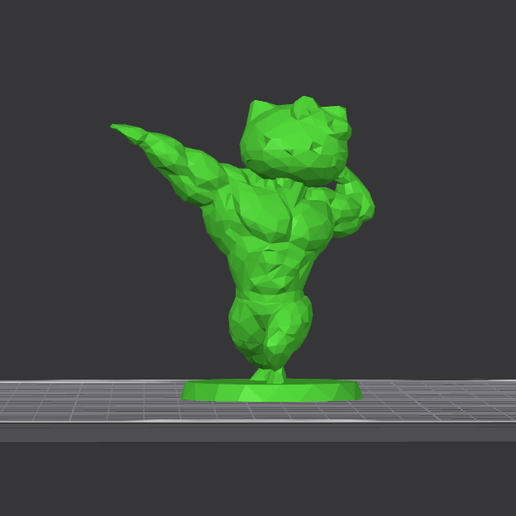 👋 Hello kitty 2 swole body low poly・ STL File for 3D printing・Cults