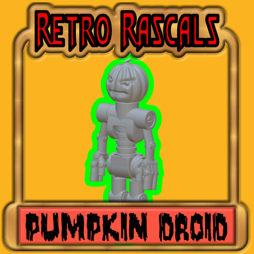 🎃 Pumpkin Droid・Free 3D File for 3D printing・Cults