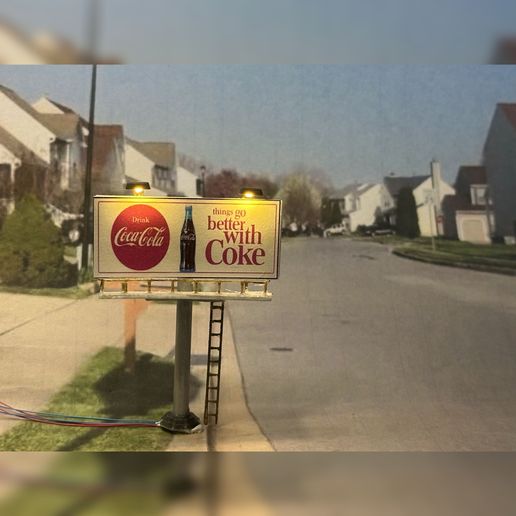 🏞 HO-Scale Billboard・Free STL File for 3D printing・Cults