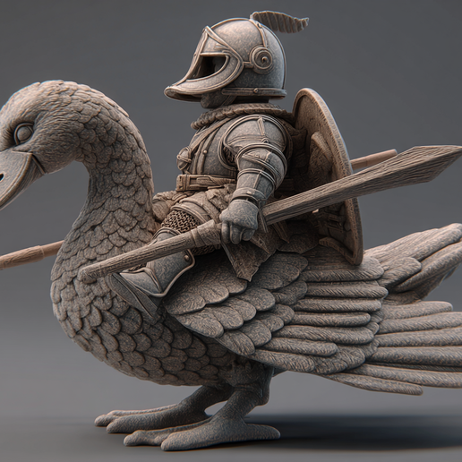 🦆 Dawnfeather Duck Knight Rider・ STL File for 3D printing・Cults