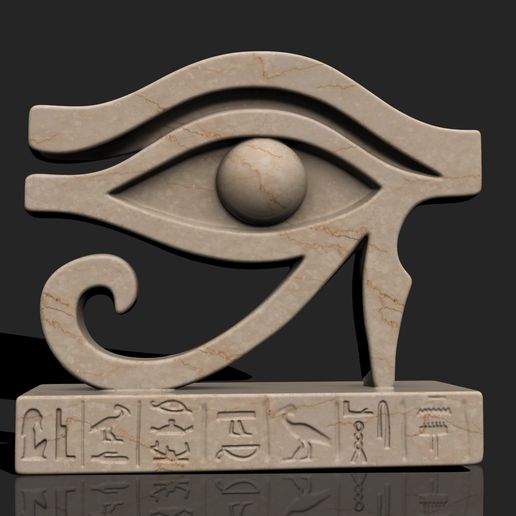 👁️ eye Horus statue ancient egypt・ STL File for 3D printing・Cults