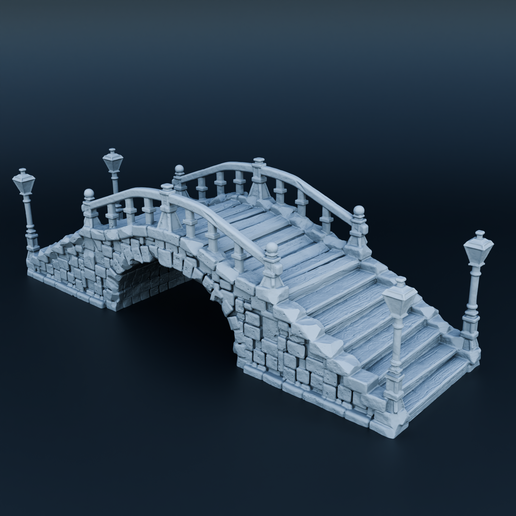 🌉 Medieval bridge・ 3D File for 3D printing・Cults