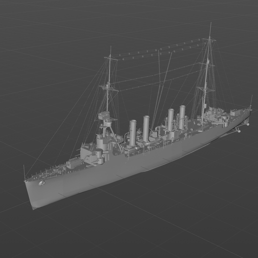 🚢 Digital model of the USS Marblehead・ OBJ File for 3D printing・Cults