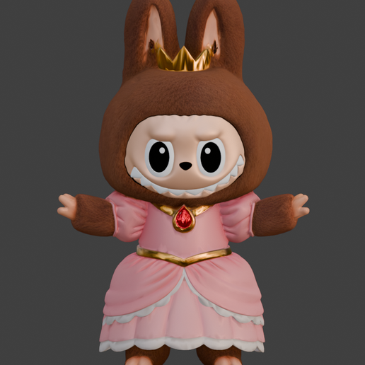 👸 Labubu Princess・Archivo STL para Impresión 3D・Cults