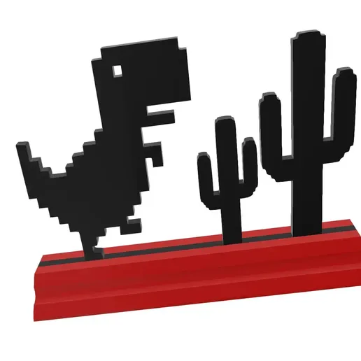 STL file Dino T-Rex Google Chrome - Dinosauro T-rex 🦖 ・Template to ...