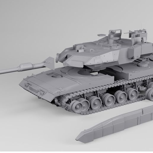 🐆 Leopard 2A8 with Eurotrophy APS・ STL File for 3D printing・Cults