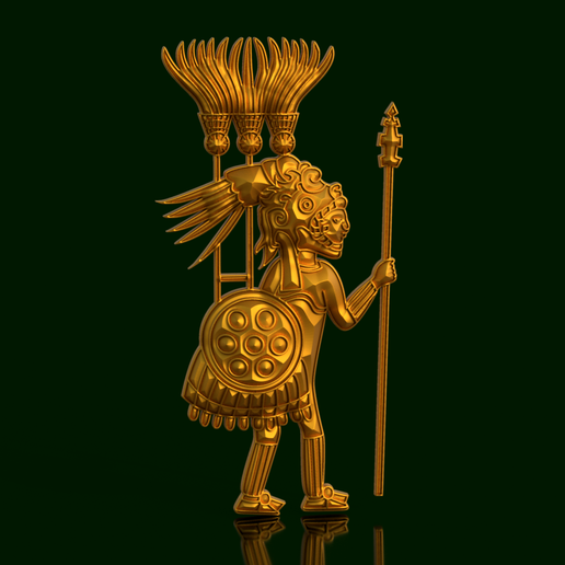 aztec warrior design