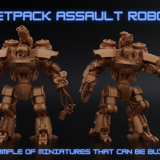 Archivo 3D Jetpack Assault Robot PRESUPPORTED 🤖 ・Modelo para descargar ...