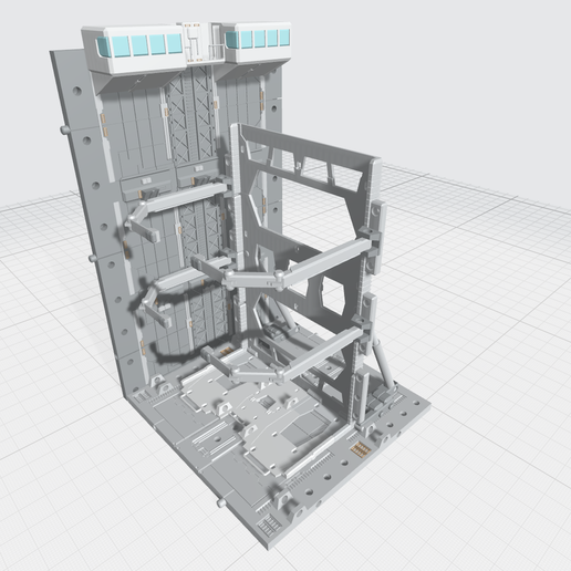 🤖 -MHB04F - Mecha Hangar Bay 04 Hangar Fixture 3D print Files・ STL File ...