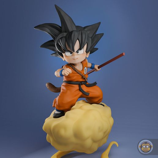 👾 Goku on Flying Nimbus - 3D Printable Model・ STL File for 3D printing ...