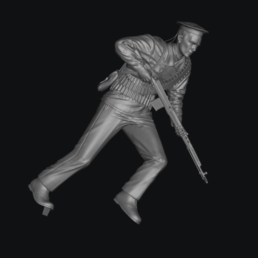 🫡 Red Army Marine・ STL File for 3D printing・Cults
