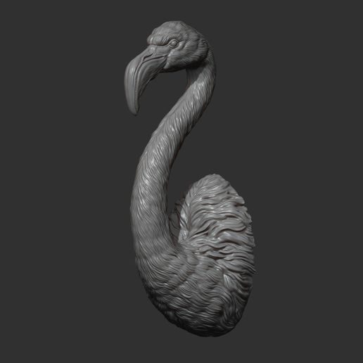 🦩 Flamingo bust・ STL File for 3D printing and CNC machining - Laser ...