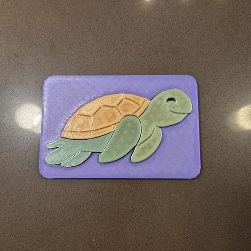 🐢 Sea turtle Toddler puzzle・Free STL File for 3D printing・Cults