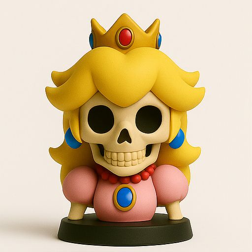 👸 Princess Peach Skull Bust・ STL File for 3D printing・Cults