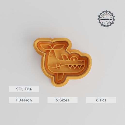 🦈 Shark Cookie Cutter & Stamp Set, Ocean Predator Shape for Fondant ...