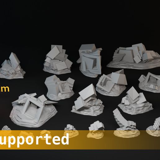 🔮 Crystal Quad style Formation Set Full・ 3D File for ・Cults