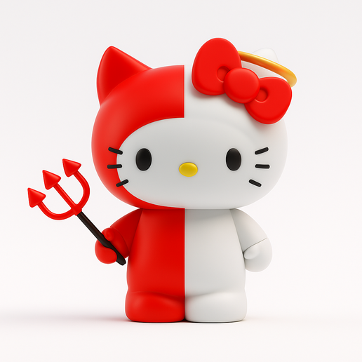 👋 Hello Kitty Engel und Teufel・ STL Datei für 3D-Druck・Cults
